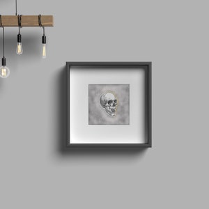 Gallery Wall Skull Art in Snow Storm - Digital Download (4000x4000px ...