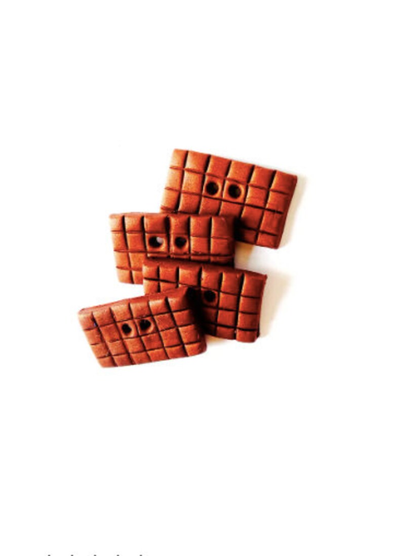 Buttons Miniature Chocolate Tablets Buttons Handmade in Polymer Clay ...