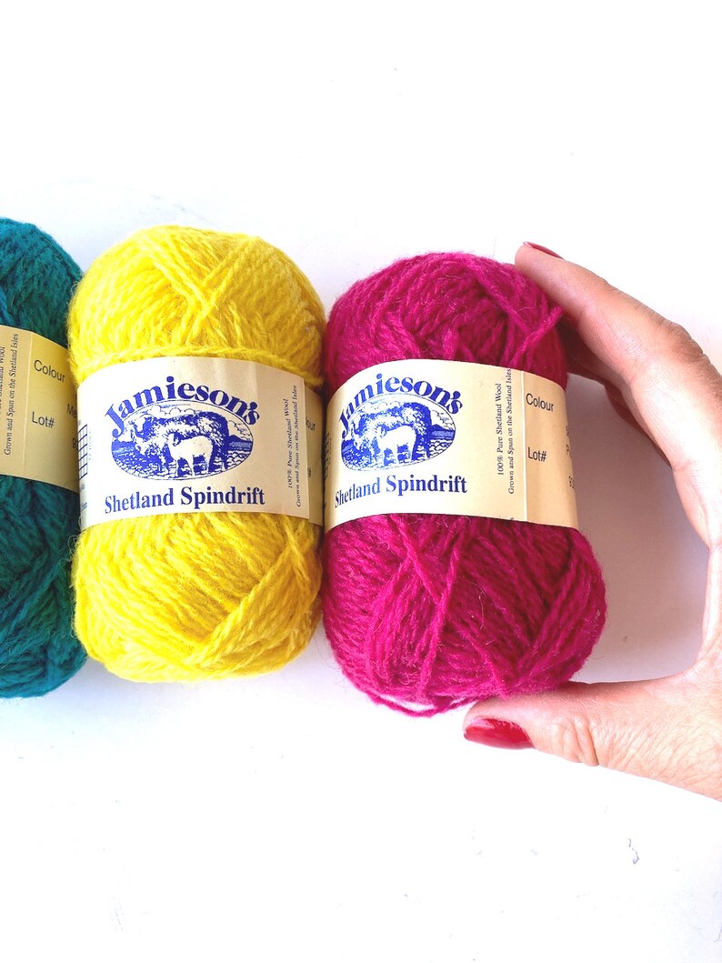 Wool Shetland Spindrift Pack Set of 5 Multicolored Yarns Jamieson of ...