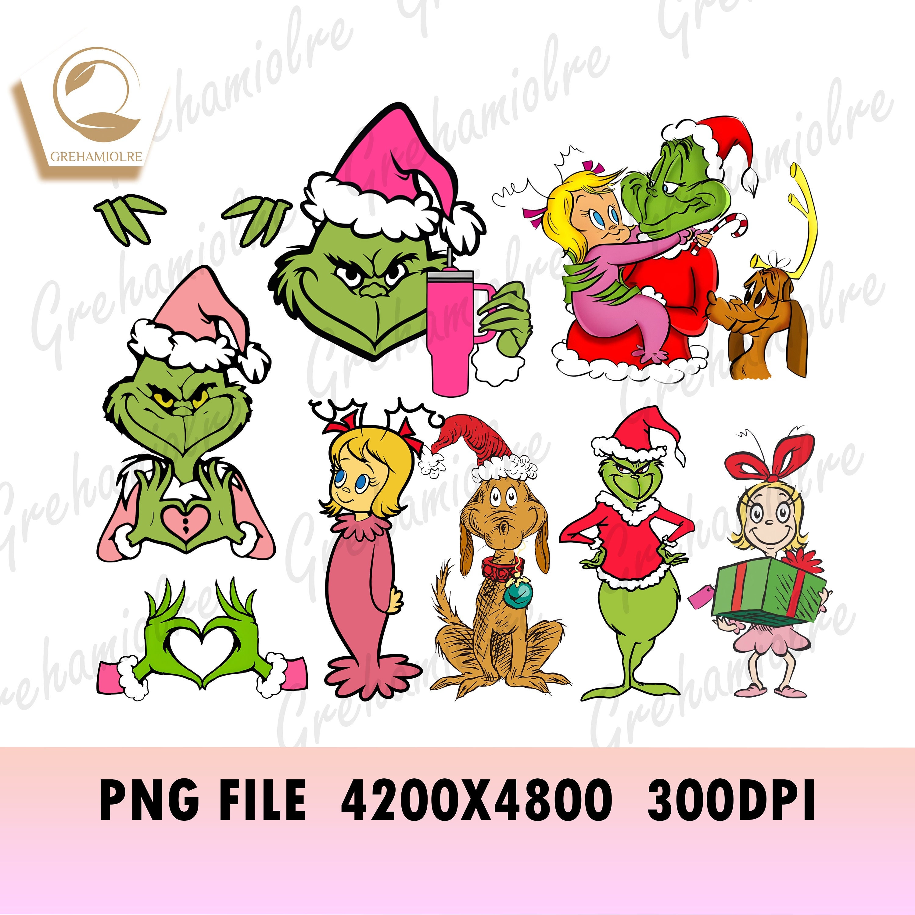 10 Files the Grinch Movie Characters PNG Bundle Cindy Lou - Etsy UK