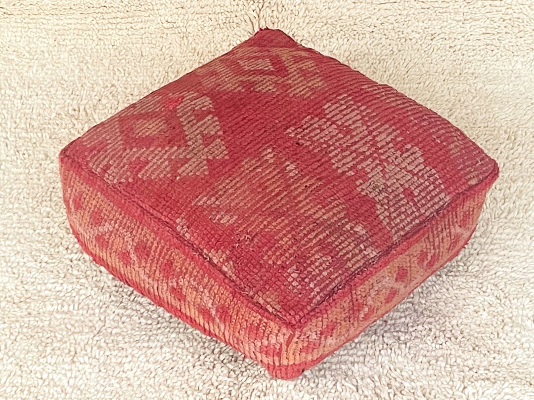 Morocco Kilim Pouf, Outdoor Furniture Pouf, Vintage Moroccan Ottoman ...