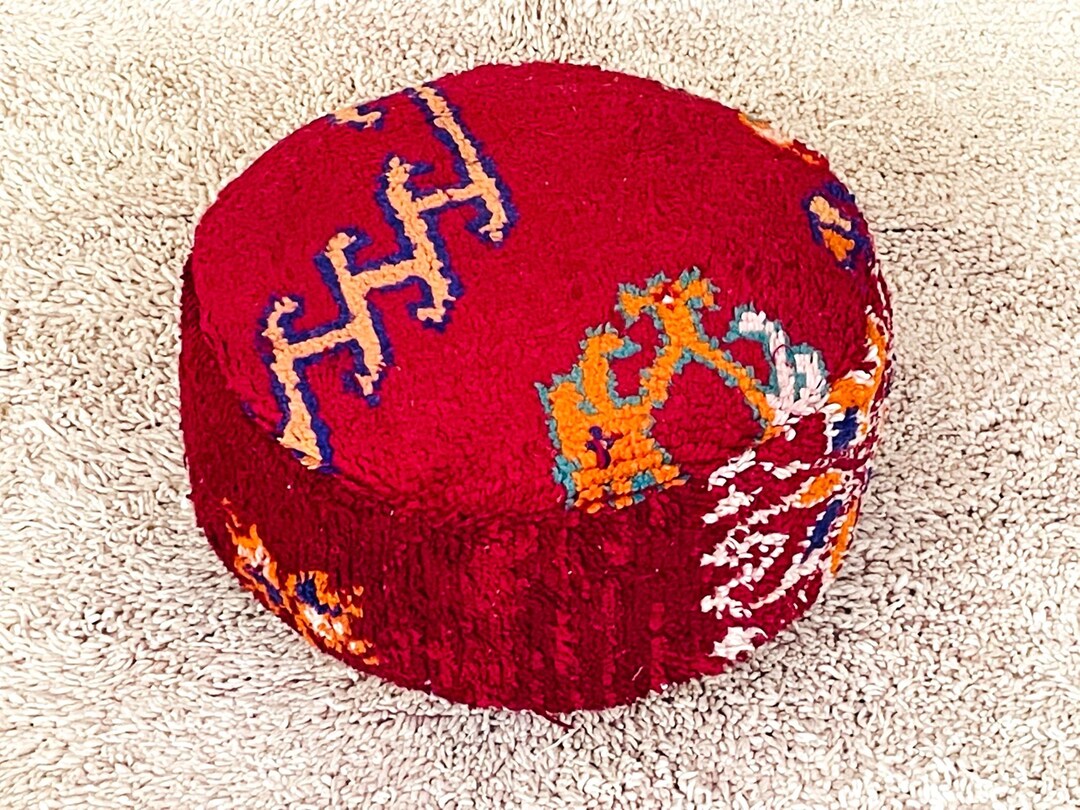 Kilim Pouf multi Color Moroccan Pouf.vintage Pouf .beni - Etsy
