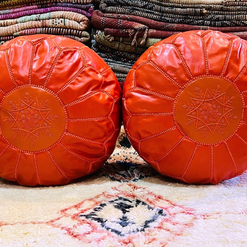 Red Pouf - Etsy