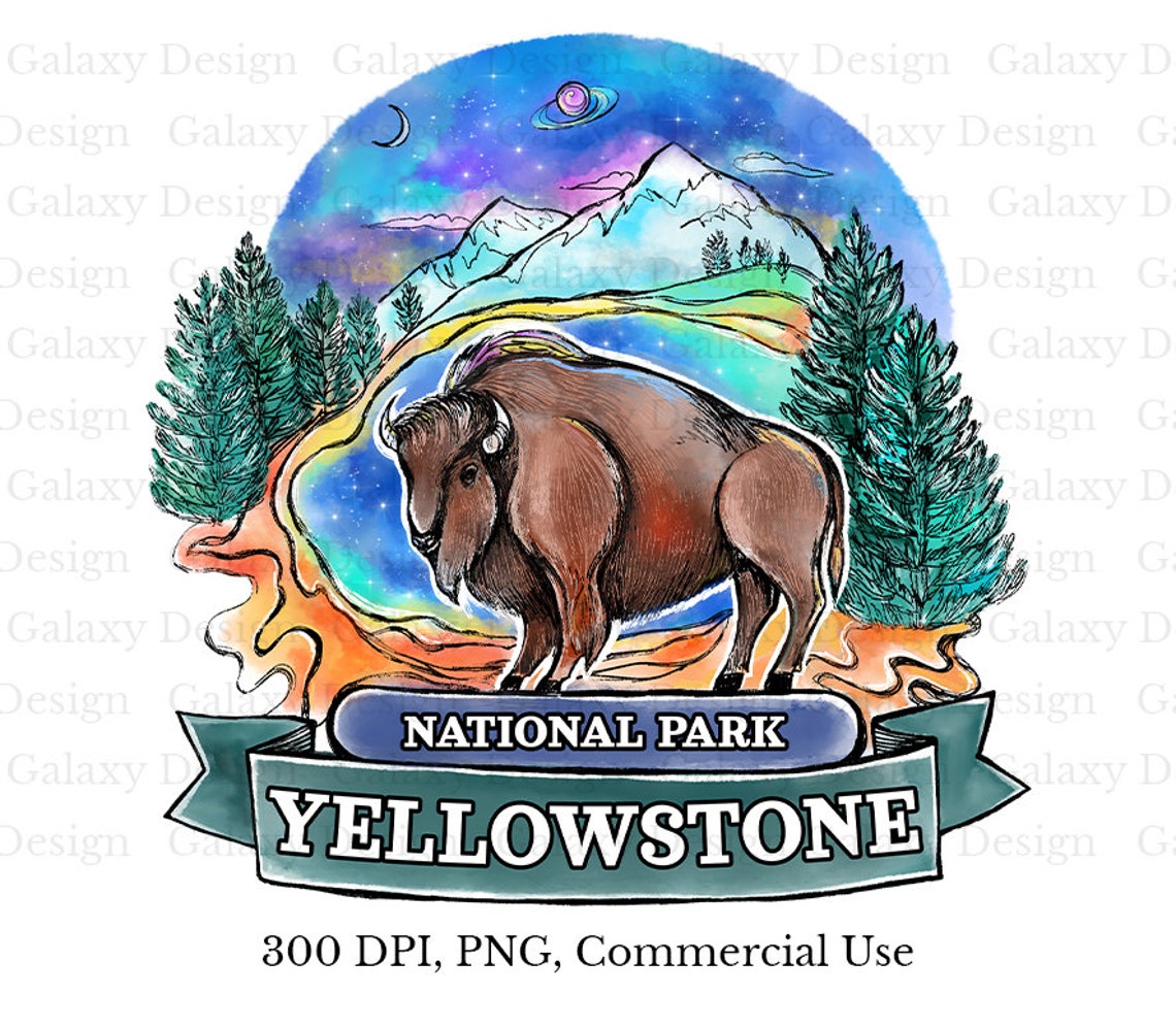 Yellowstone National Park National Park Clipart Shirt - Etsy