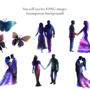 Galaxy Wedding Clipart Bride and Groom Png Marriage Clipart - Etsy