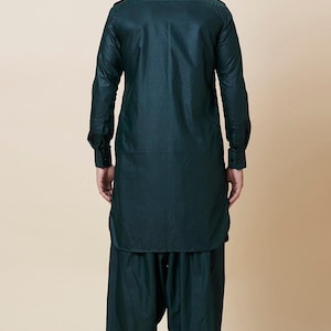 Bottle Green Pathani Kurta Sets | Men's Baggy Shalwar | Indian Wedding ...