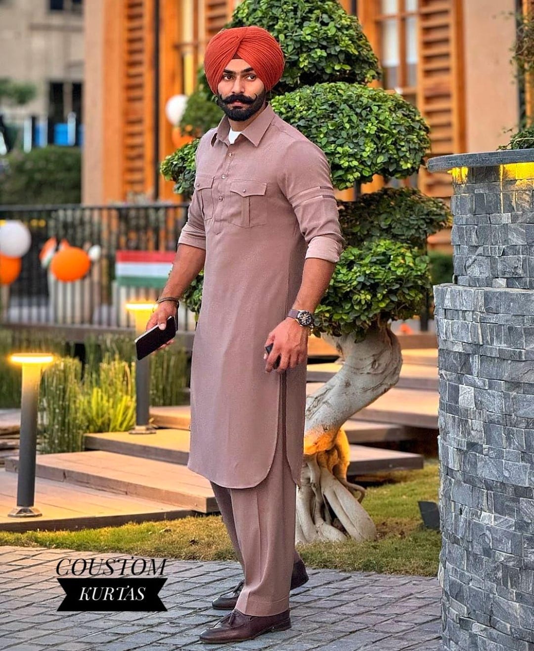 Lavender Color Premium Pure Cotton Pathani Suit Set for Men | Men's ...