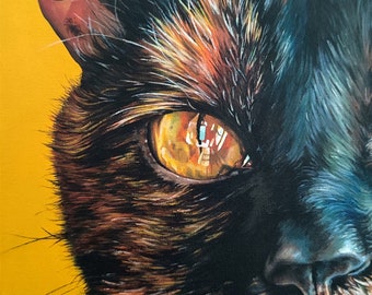 Custom Pet Portrait Acrylic Painting on Stretched Canvas Gift - Etsy