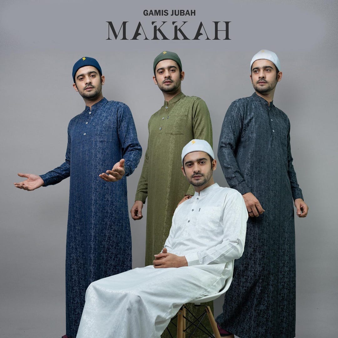 Embossed MAKKAH Robe, Men's Cotton Jubah - Etsy