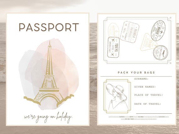Passport Template Download Printable PDF Vacation Trip - Etsy