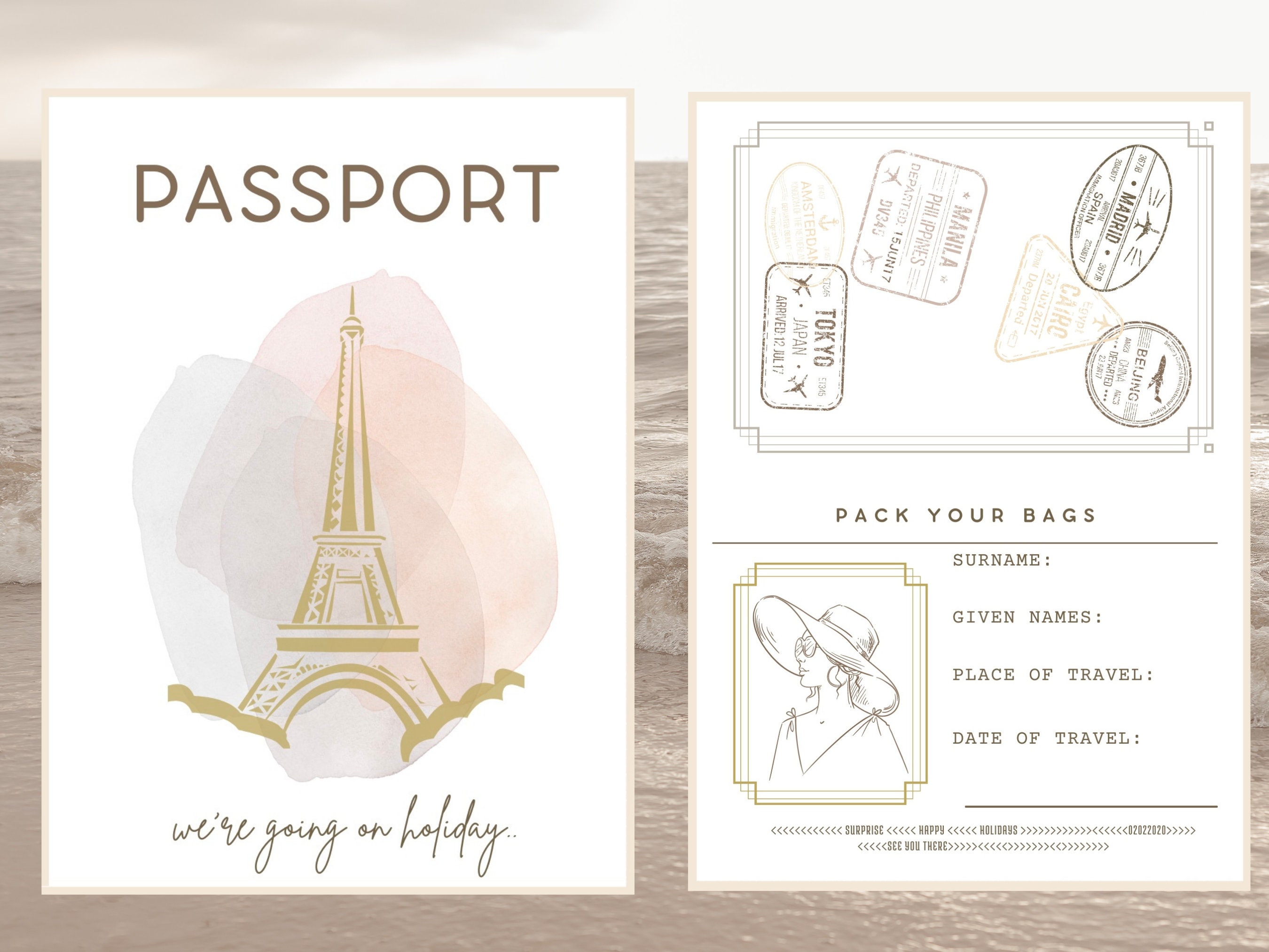 Passport Template Download | Printable, PDF, Vacation, Trip, Surprise ...