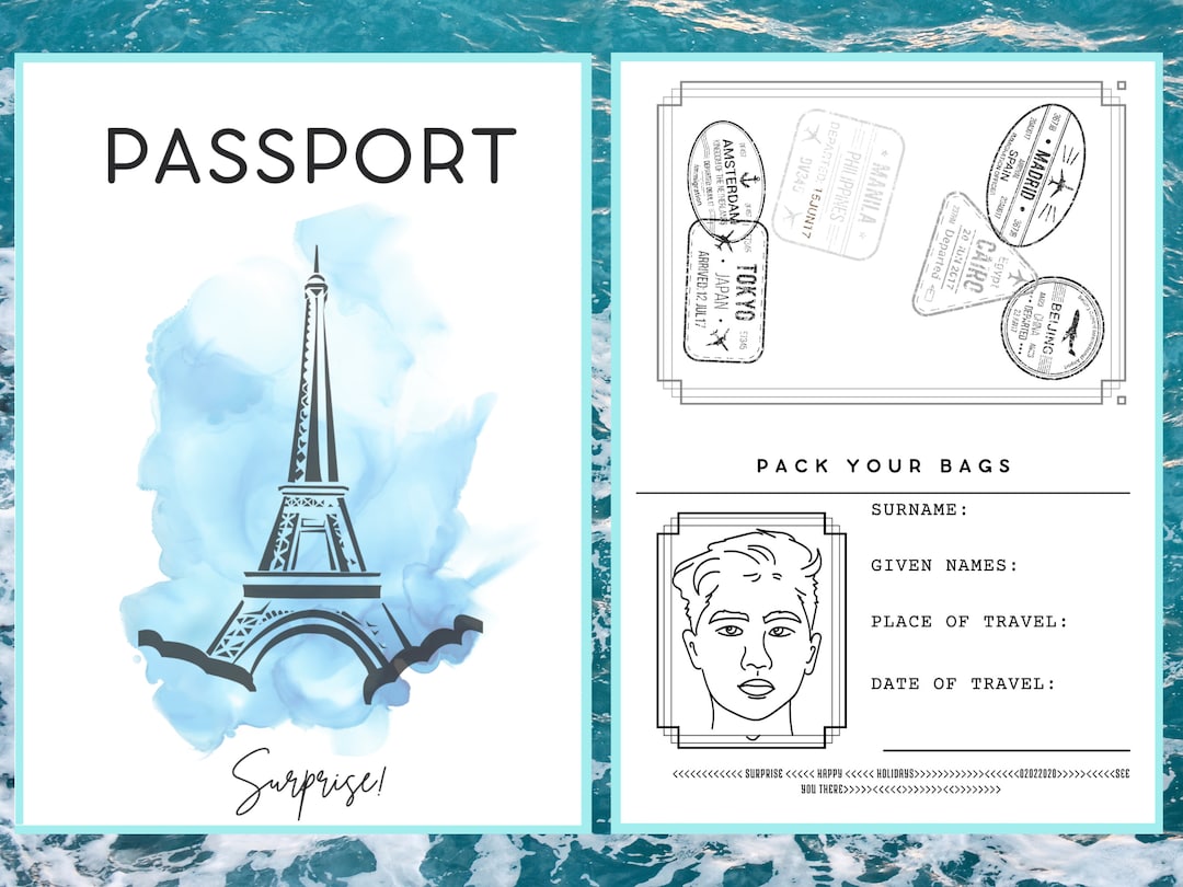 Passport Template Download | Printable, PDF, Vacation, Trip, Surprise ...