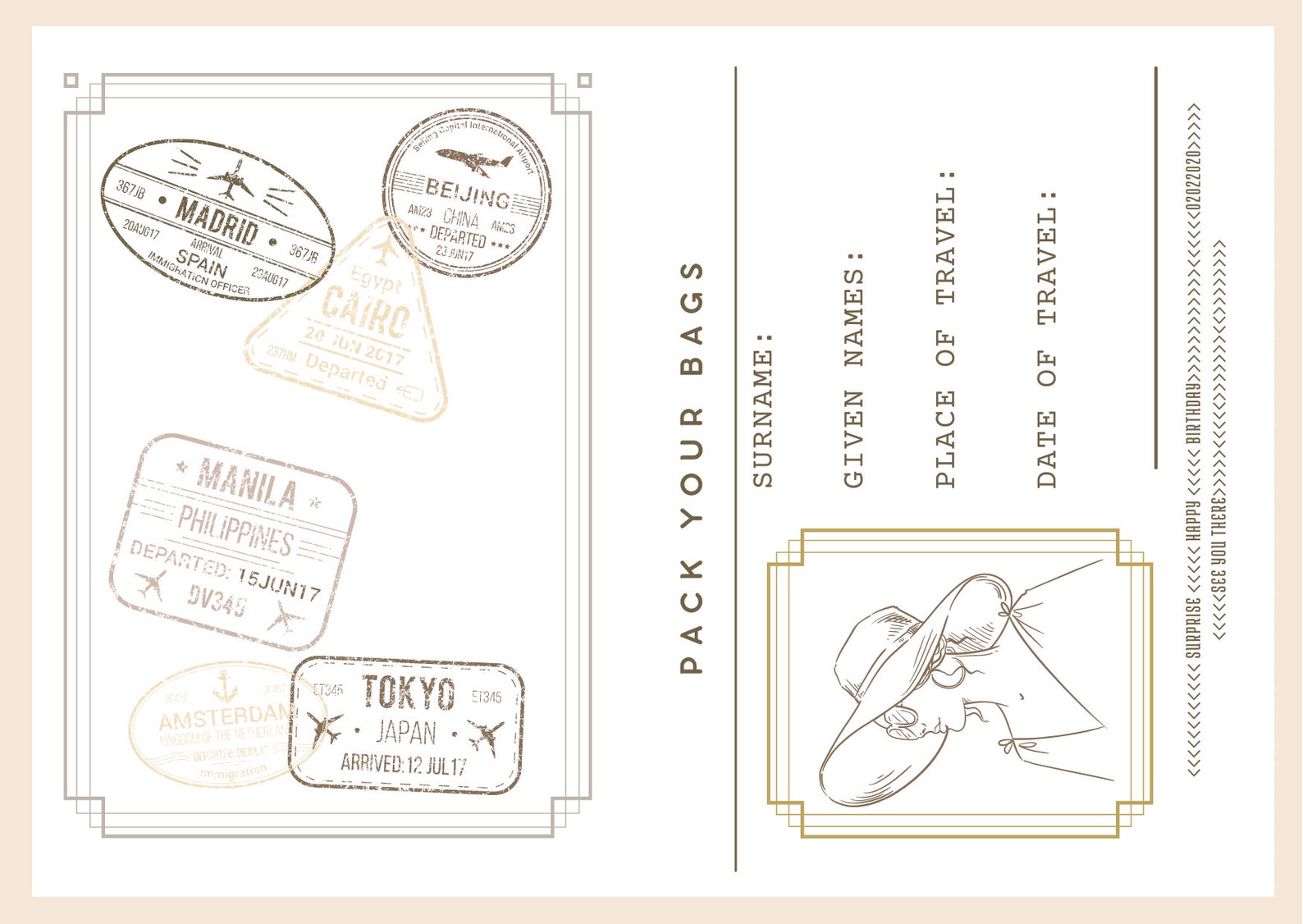 Passport Template Download | Printable, PDF, Vacation, Trip, Surprise ...