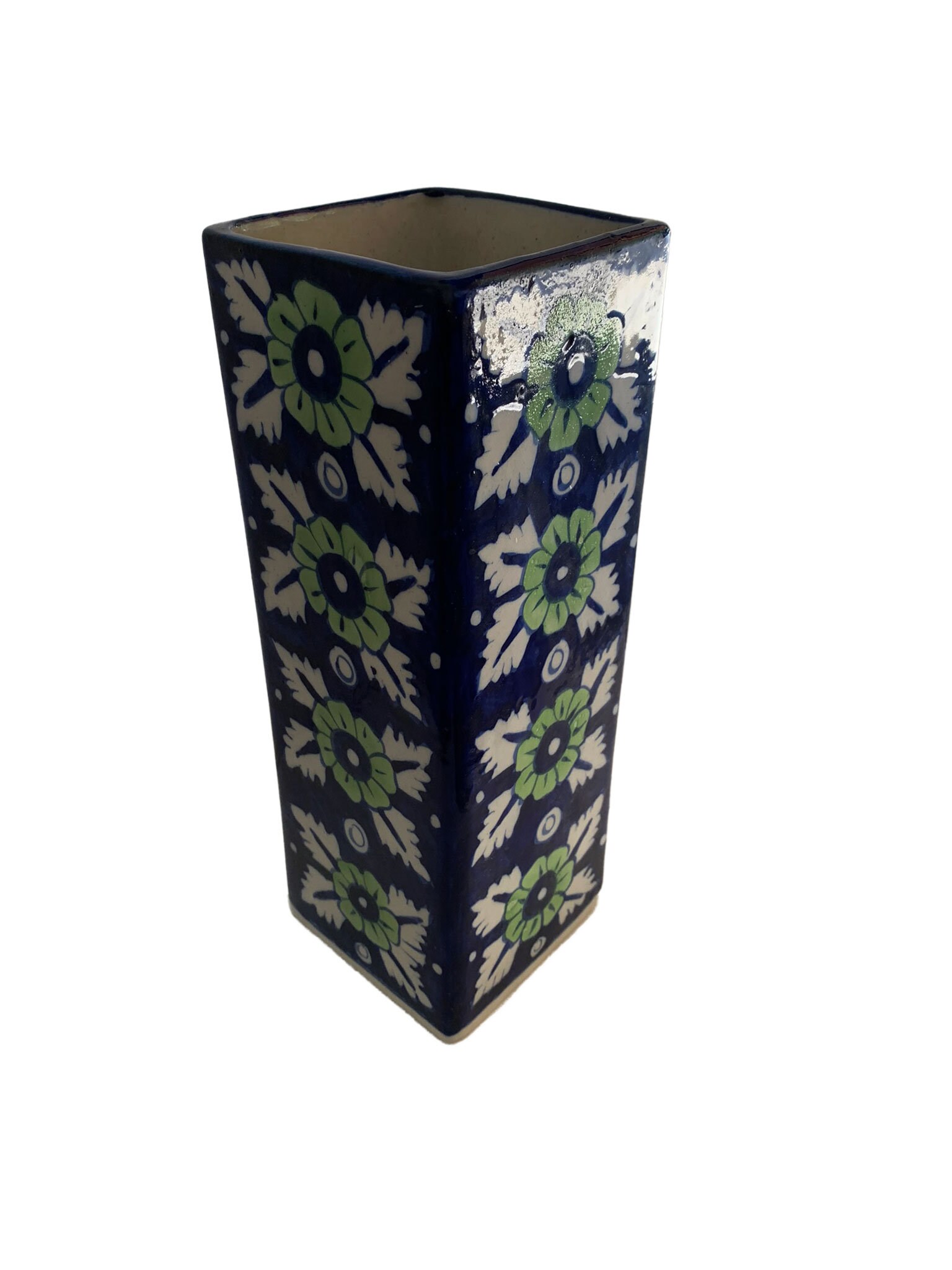 Handcrafted Ceramic Rectangular Vase Big Size 4lb 12inch Flower Vase ...