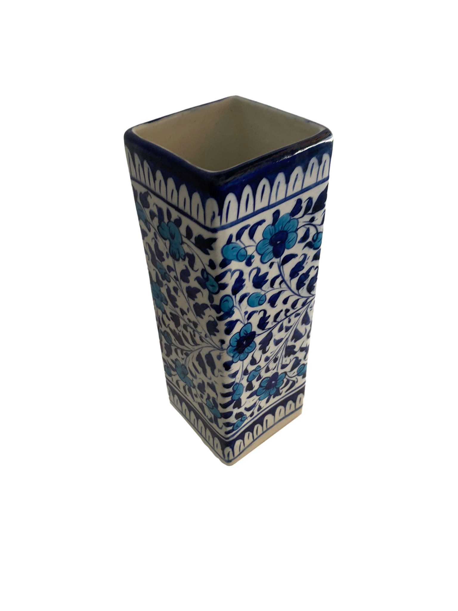 Handcrafted Ceramic Rectangular Vase Big Size 4lb 12inch Flower Vase ...