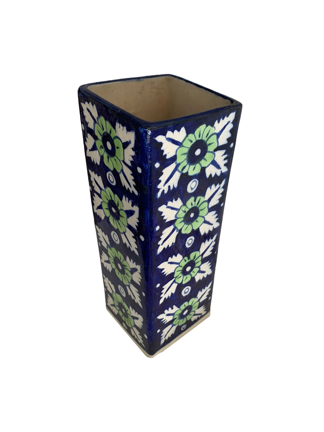 Handcrafted Ceramic Rectangular Vase Big Size 4lb 12inch Flower Vase ...