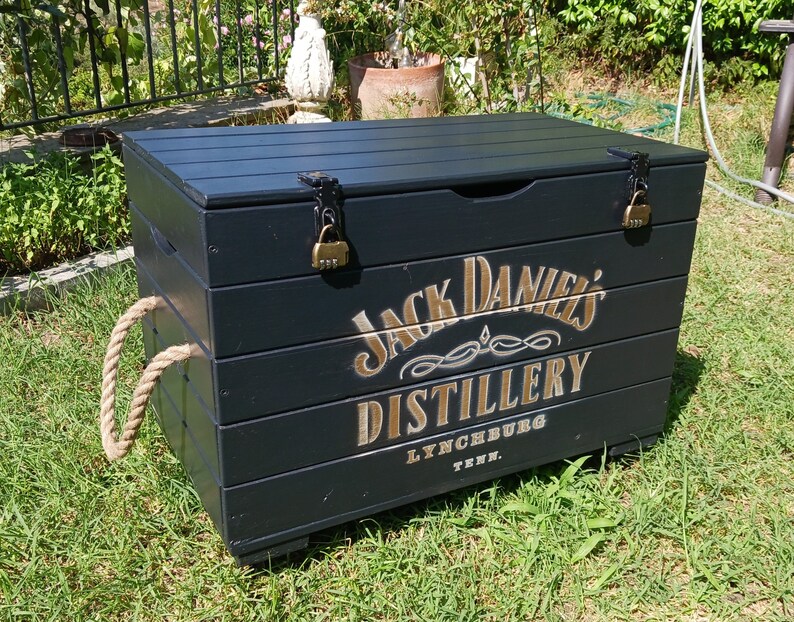 Jack Daniel's Wooden Trunk Unique Handcrafted Piece - Etsy