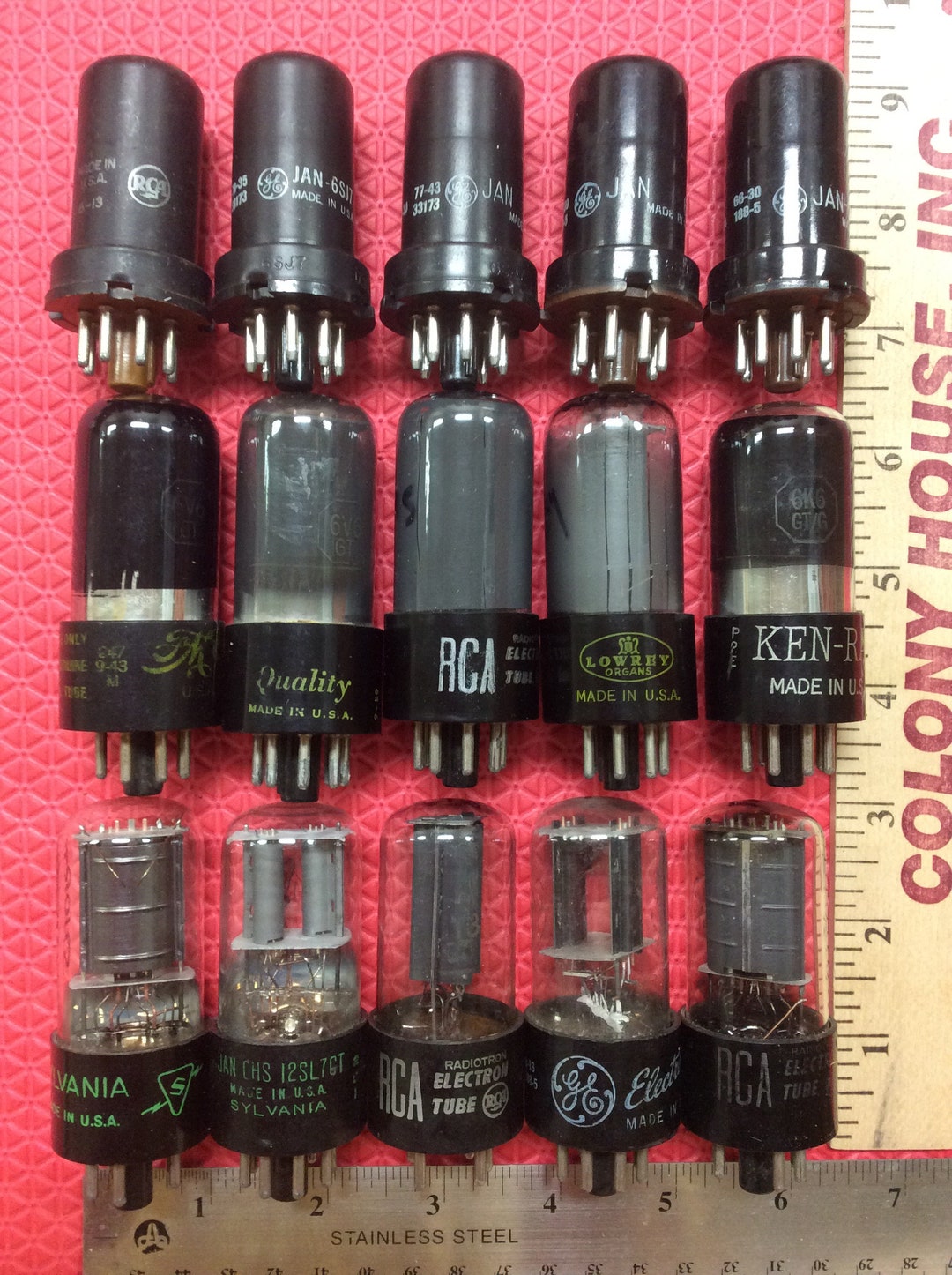 15 Vacuum Tubes for Steampunk Art Projects Medium-size Octal Lot of ...