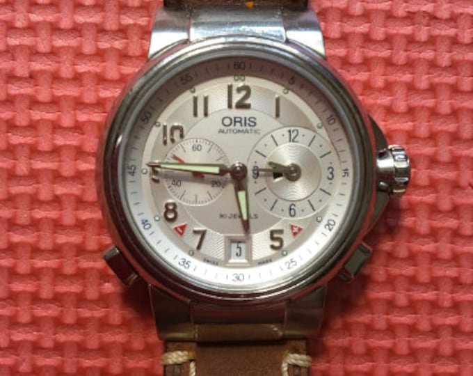 Oris Artelier Worldtimer Automatic Watch Dual Time Model 7494 Caliber ...