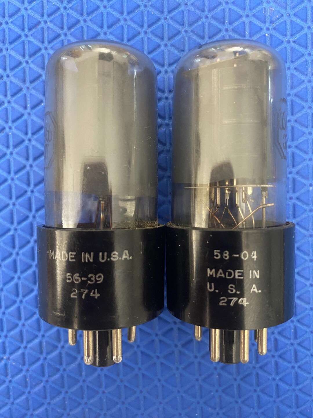 Matched Pair RCA 6V6 6V6GT Gray Glass Vacuum Tubes Valves Nos-testing ...