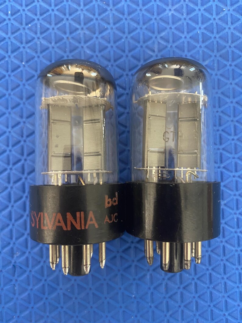 Matched Pair Sylvania 6SN7 6SN7GTB Vacuum Tubes Black Wing Plate - Etsy