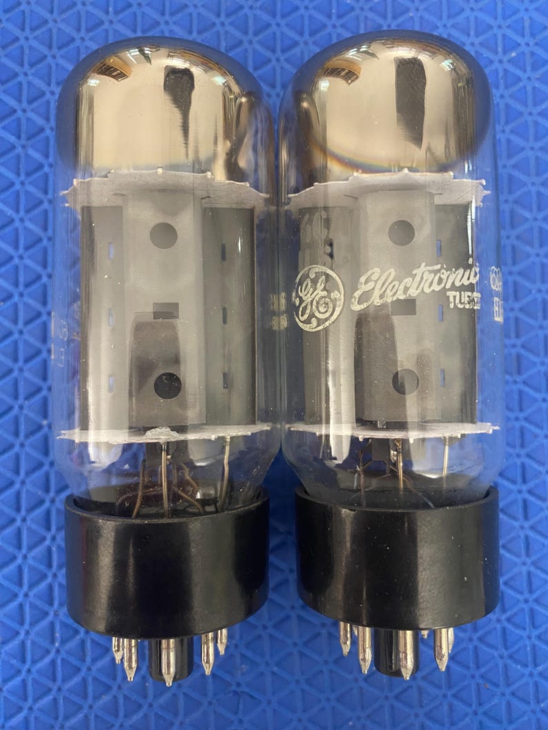 Matched Pair General Electric GE Fat Boy EL34 6CA7 Vacuum Tubes Valves ...