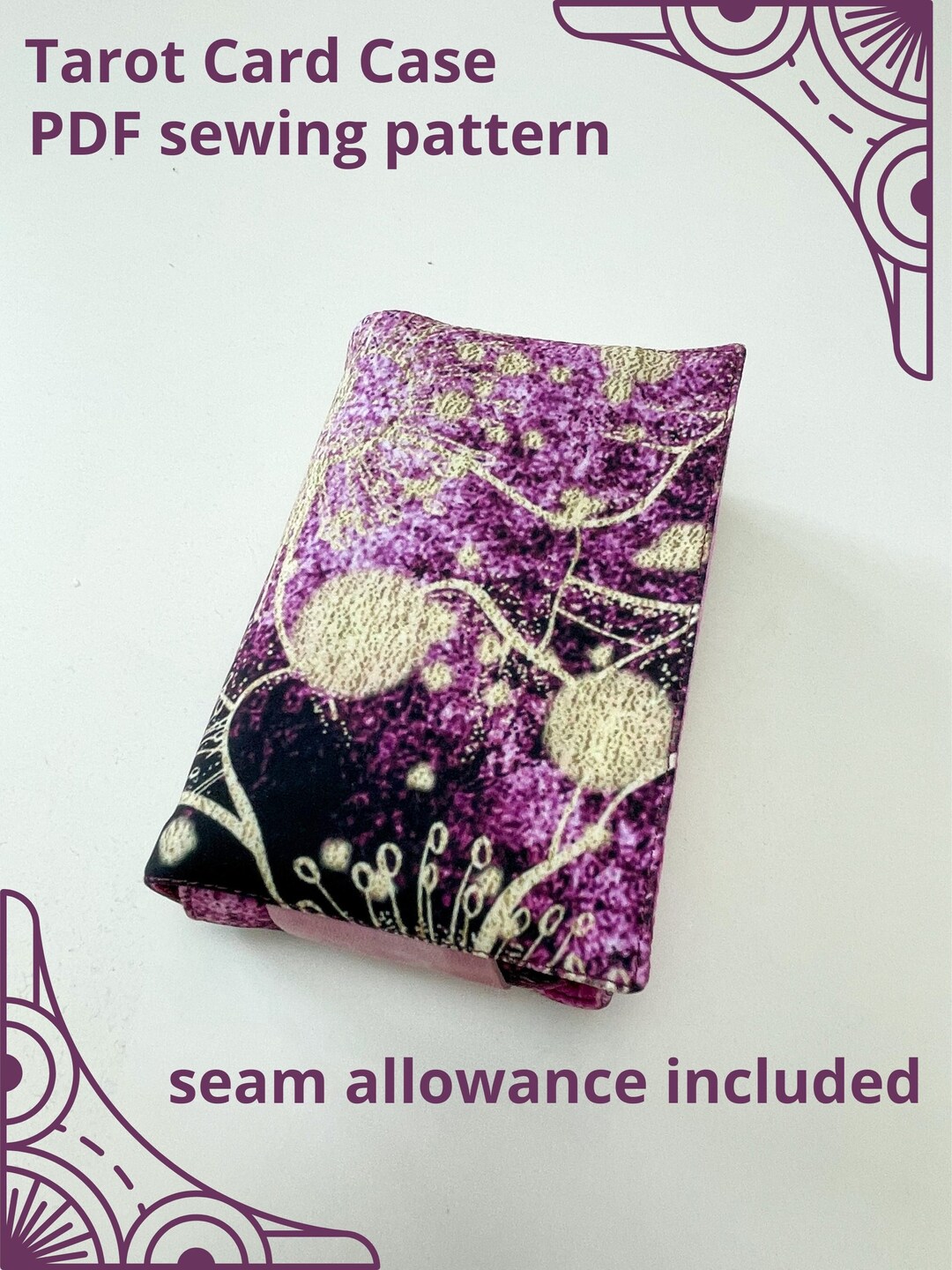 Tarot Card Case Sewing Pattern PDF With Video Tutorial, Tarot Wrap ...