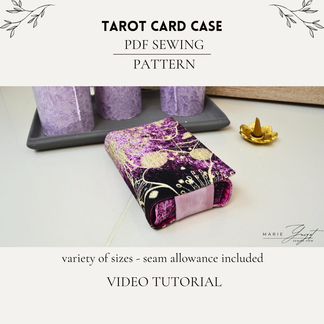 Tarot Card Case Sewing Pattern PDF With Video Tutorial, Tarot Wrap ...