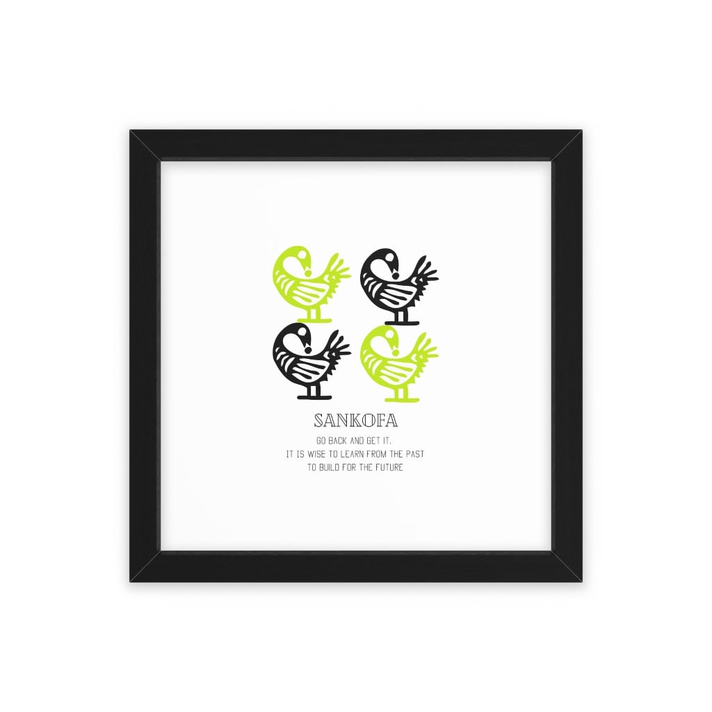 Framed Art Adinkra Symbol Sankofa Bird Contemporary Print - Etsy