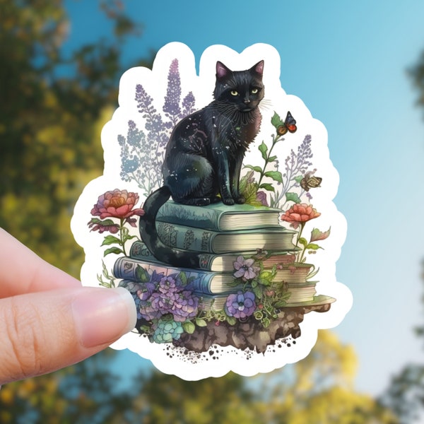 Black Cat Stickers - Etsy
