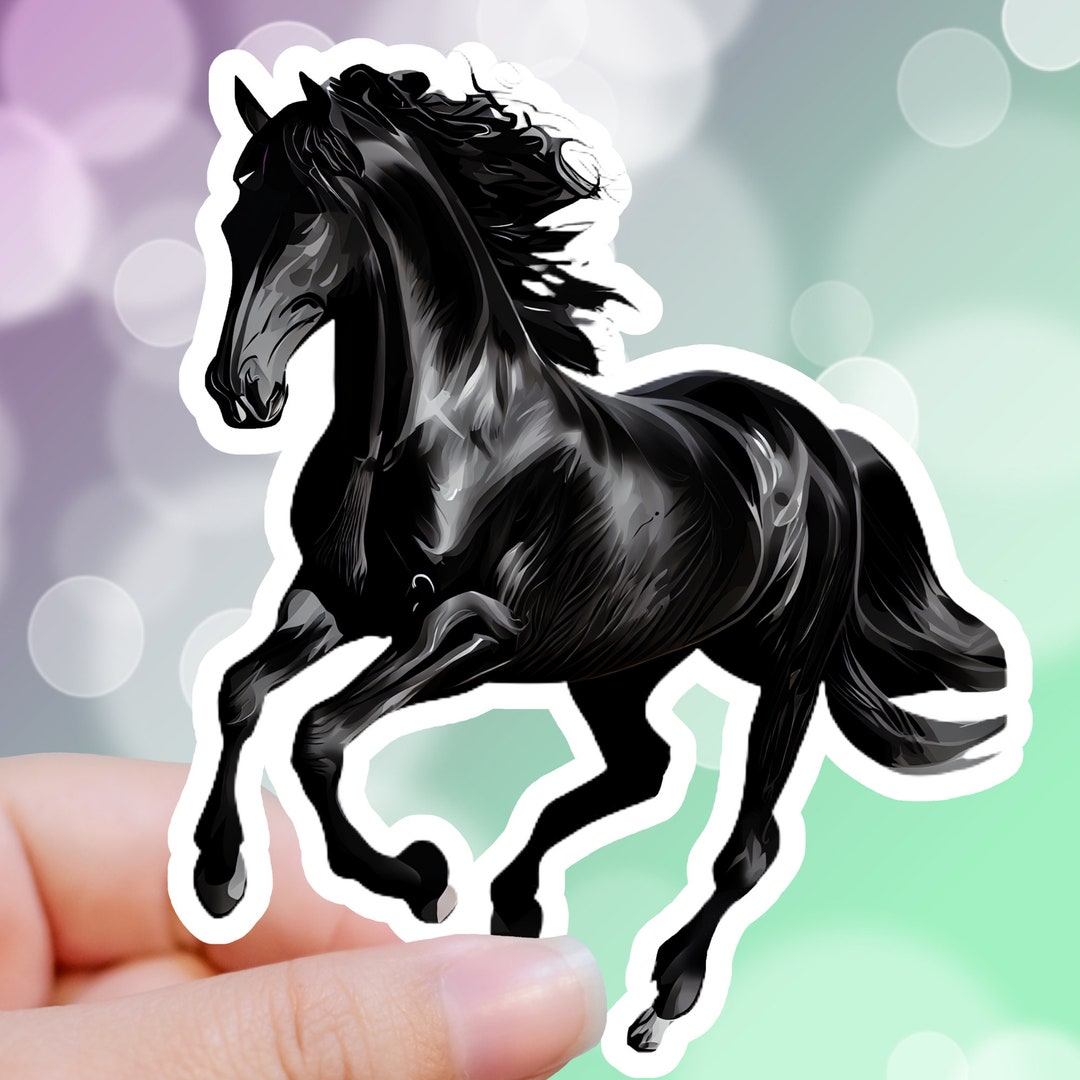 Black Horse Sticker Horse Sticker Unicorn Sticker Dark Horse Sticker ...