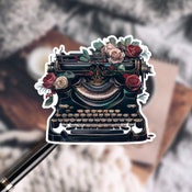 Writing Sticker Typewriter Sticker Poetry Sticker Writing - Etsy
