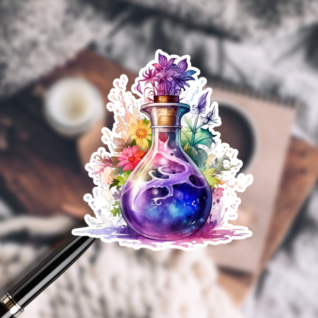 Potion Sticker, Sticker, Bottle Sticker, Skull Sticker, Witch Sticker ...