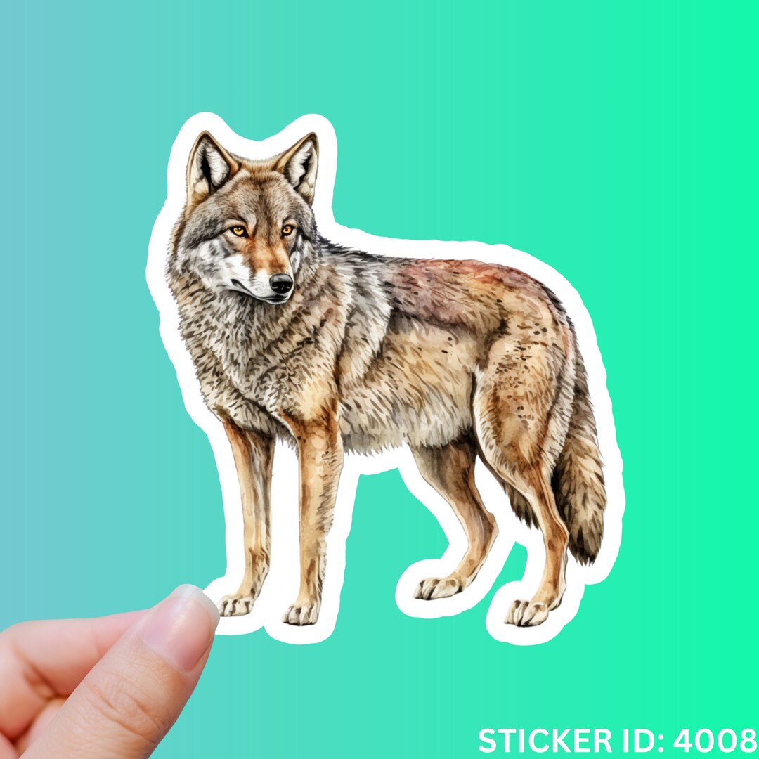 Wolf Sticker Sticker Laptop Sticker Water Bottle Sticker Dog Sticker ...