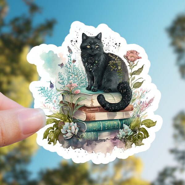 Black Cat Stickers - Etsy