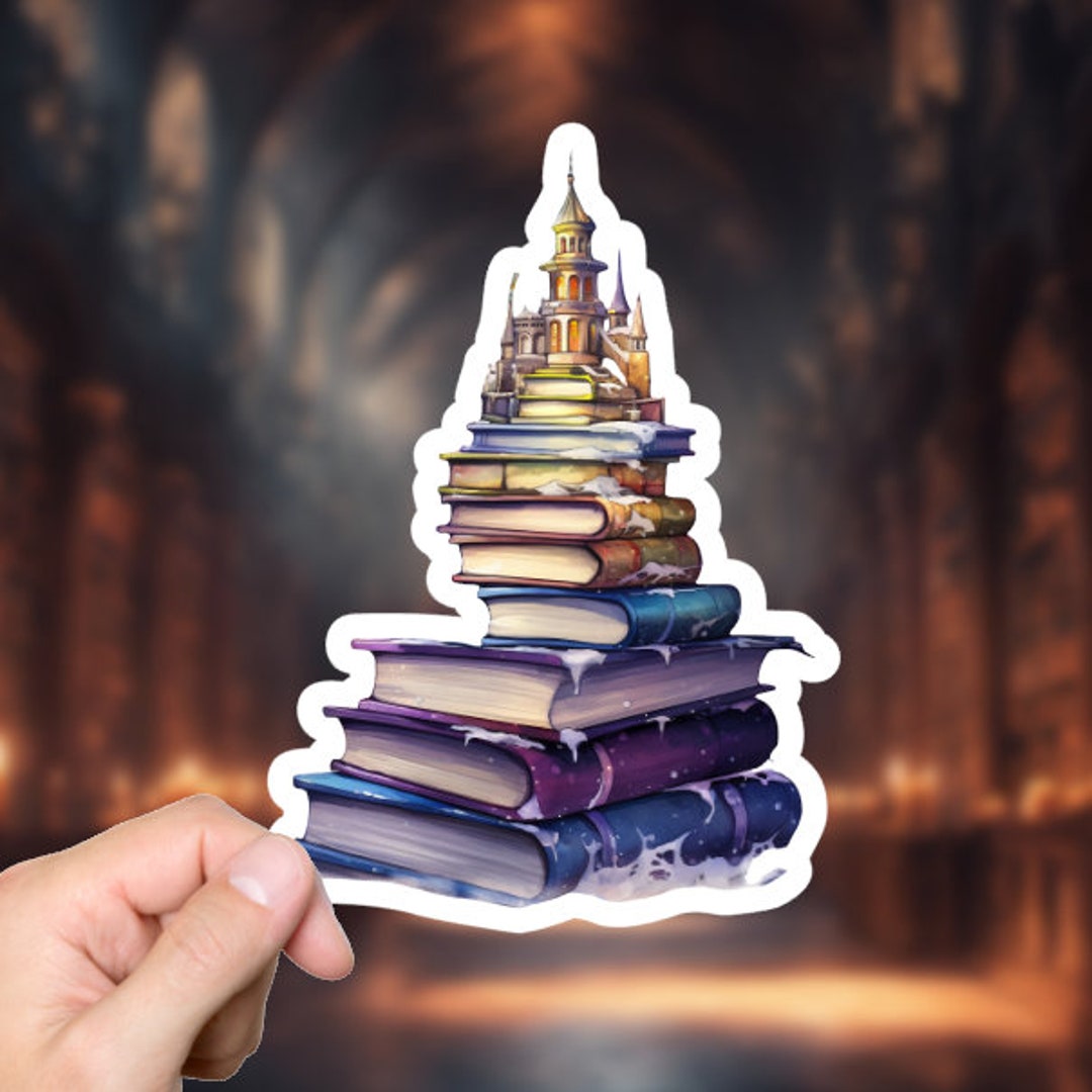 Stack of Books, Dark Academia, Dark Romance, Romance Sticker, Library ...