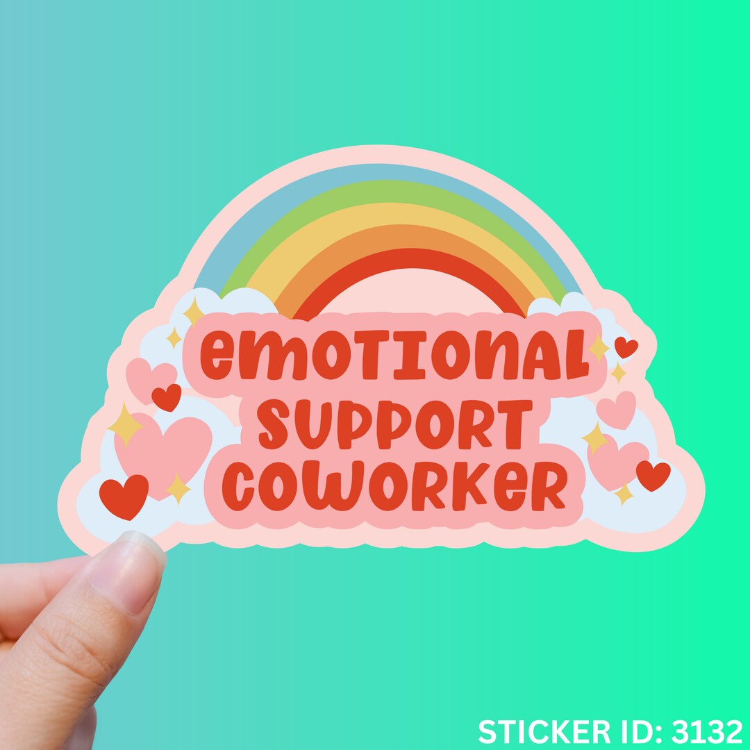 Emotional Support Coworker Sticker Gift for Co-worker Funny Gift Funny ...
