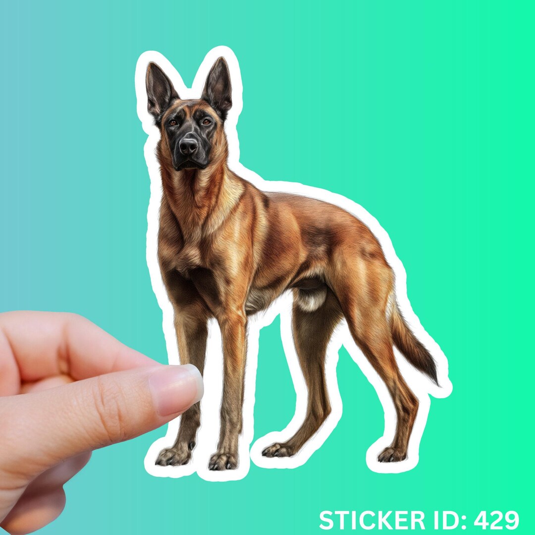 Belgian Malinois Sticker USA Sticker Dogs Gifts for Dad Police Funny ...