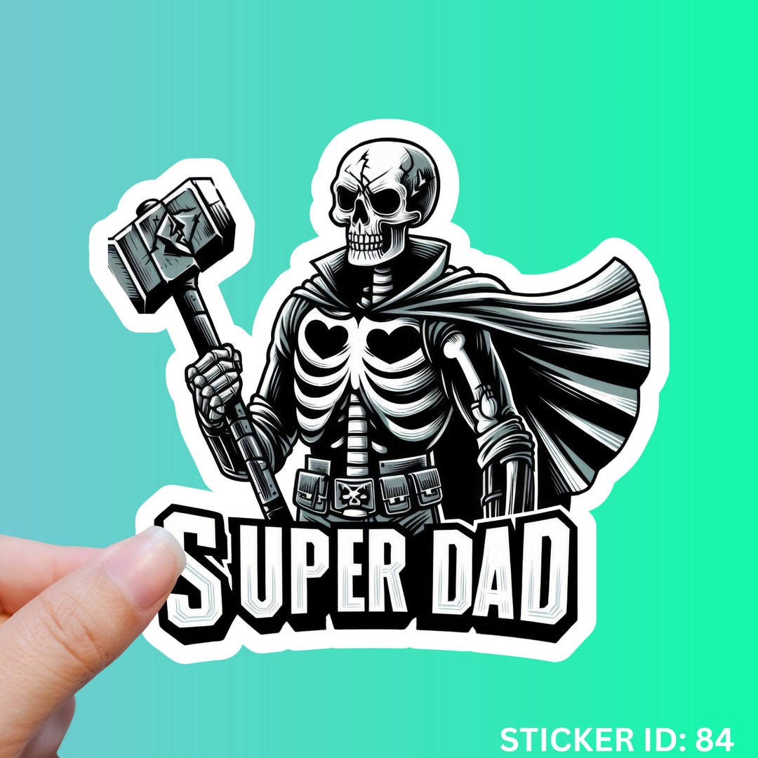 Super Dad Sticker Dad Sticker Gift for Dad Beer Sticker Cool Sticker ...