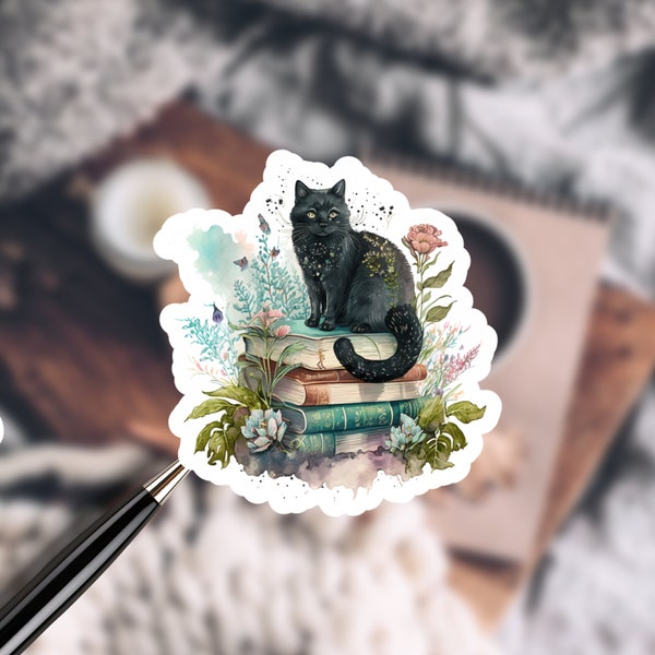 Black Cat Stickers - Etsy