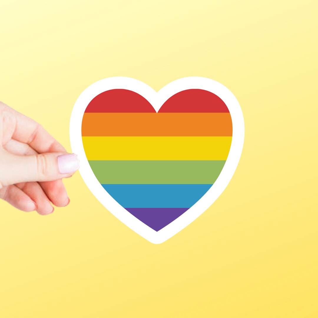 Pride Heart Rainbow Sticker Pride Sticker LGBTQ Sticker - Etsy