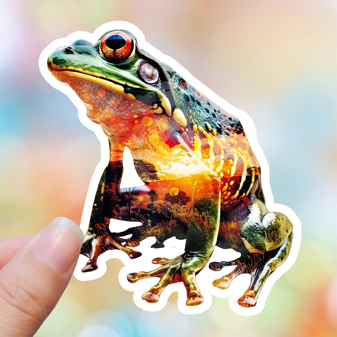 Frog Sticker Nature Sticker Swamp Lake River Laptop Sticker Water ...