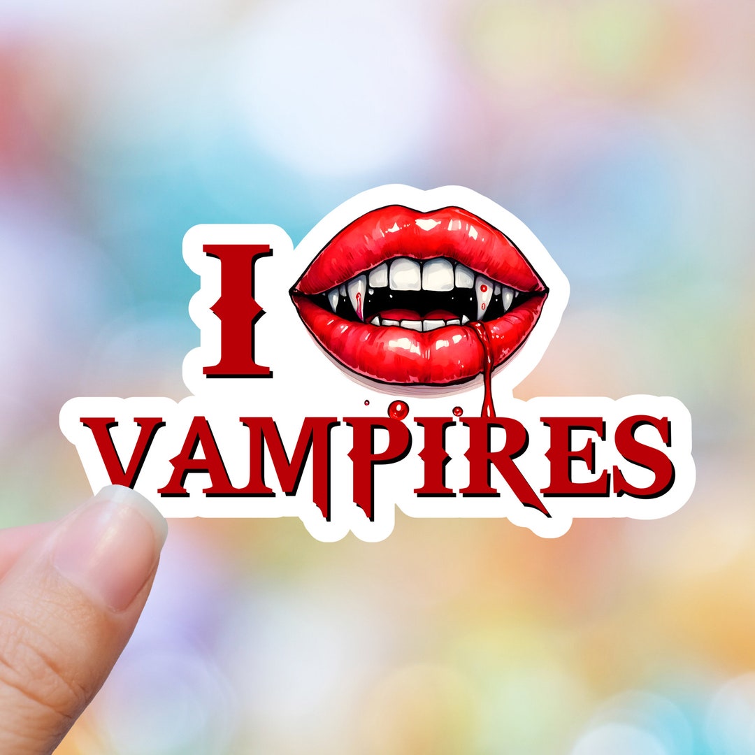 I Love Vampires Sticker Book Sticker Kindle Sticker Reader Sticker Dark ...
