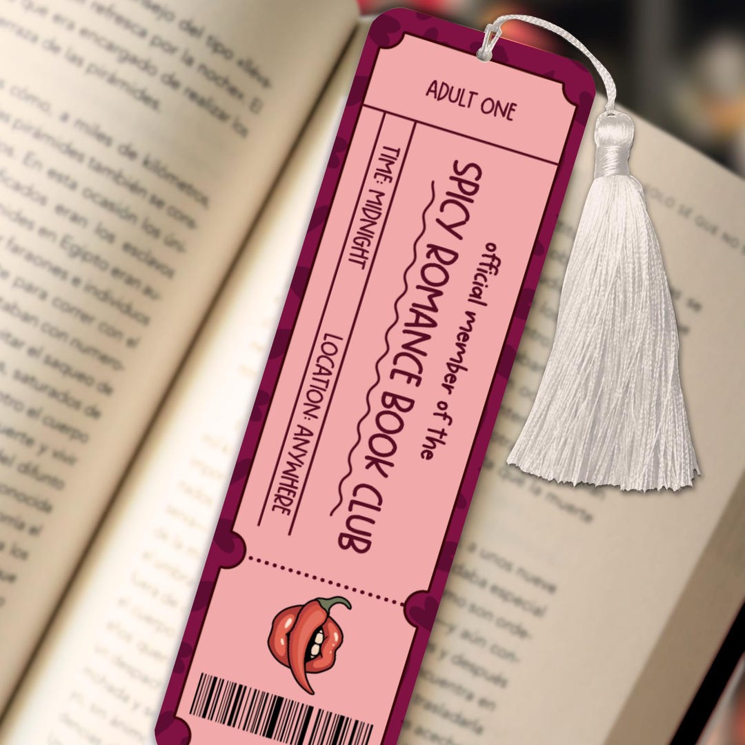 Spicy Romance Club Bookmark, Book Accessory, Gifts for Her, Reader ...