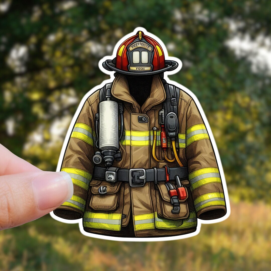 Fireman Sticker Fire Truck Sticker First Responder Sticker Fire Sticker ...