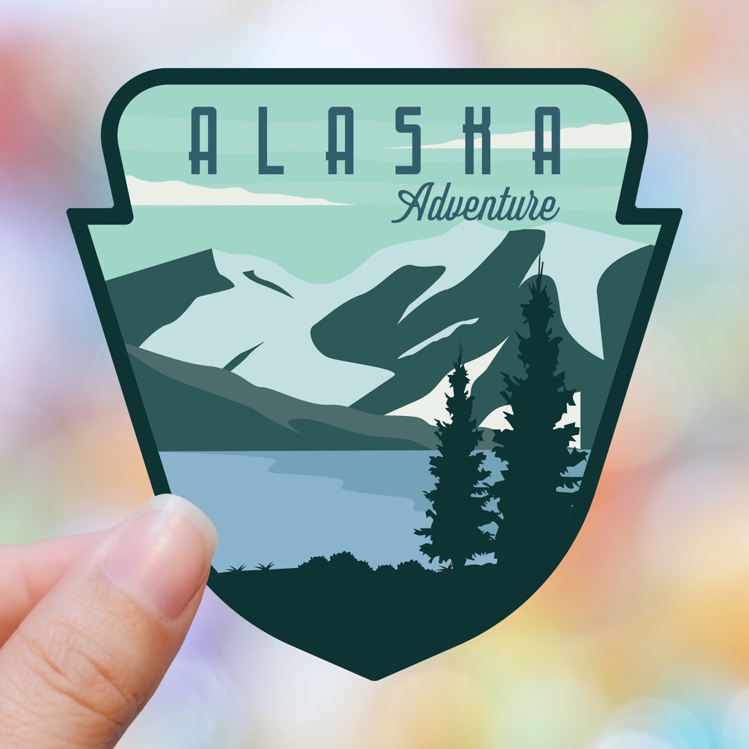 Alaska Sticker State Sticker Desert Sticker Stamp Sticker AK Sticker ...