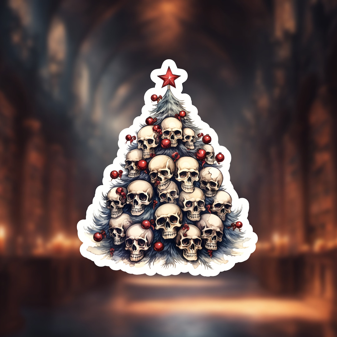 Skull Christmas Tree, Dark Christmas, Christmas Trees, Skeleton ...