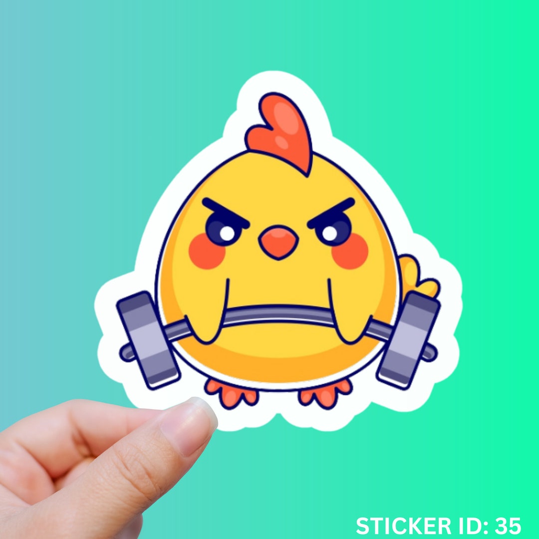 Chicken Lifting Sticker Gym Sticker Gym Gift Weight Lifting Water ...