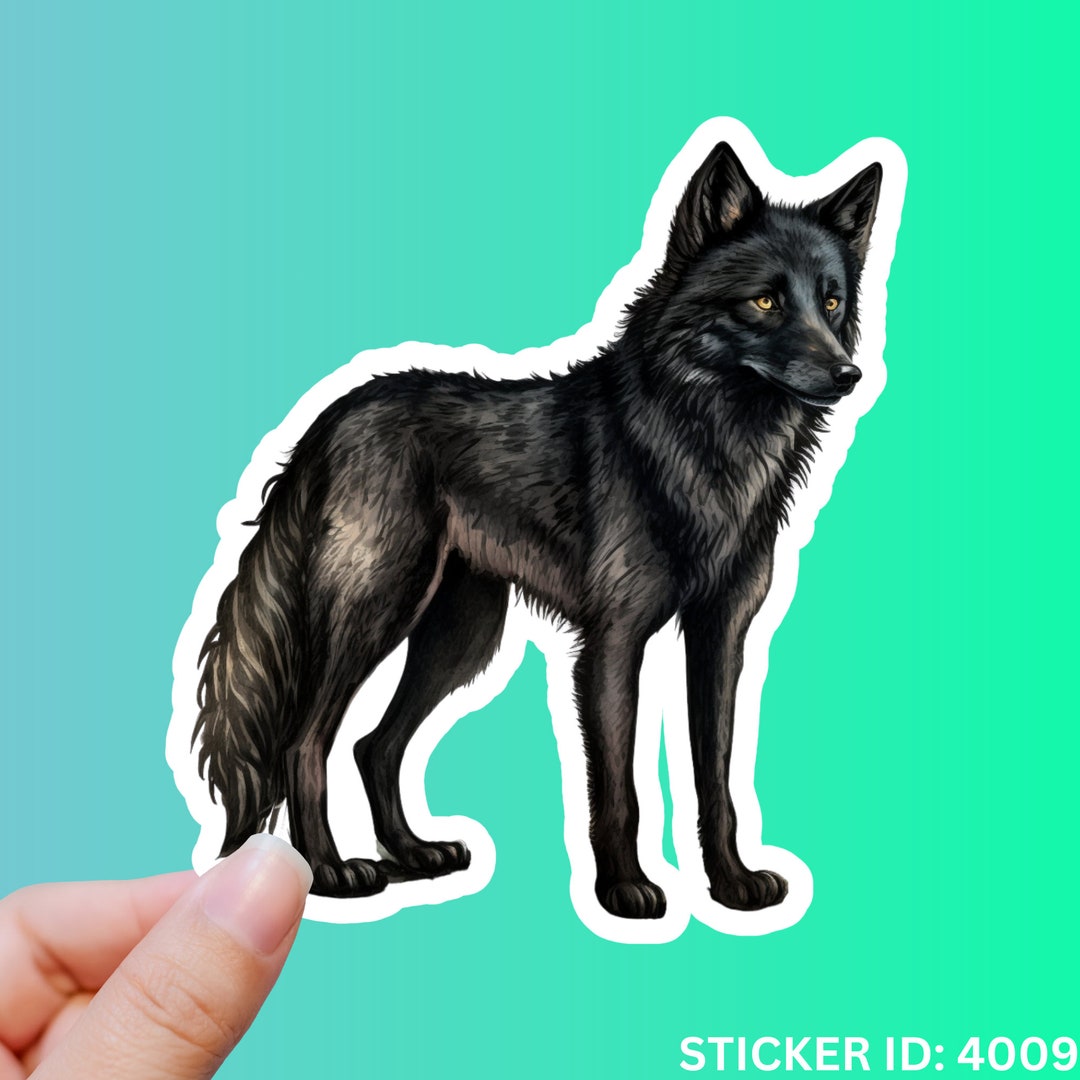 Wolf Sticker Sticker Laptop Sticker Water Bottle Sticker Dog Sticker ...