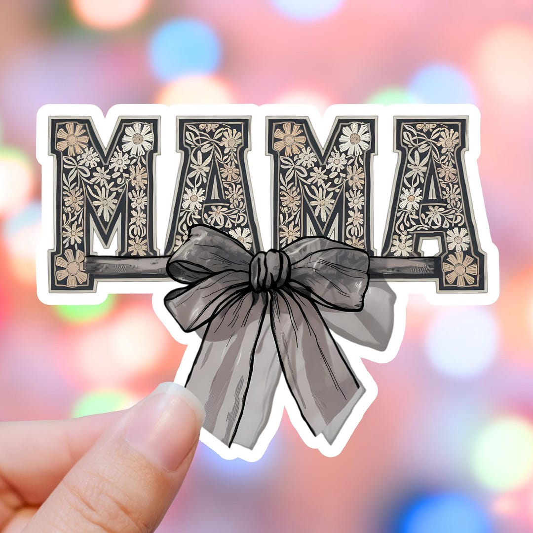 Floral Mama Sticker, Daisy Sticker for Mom, Spring Style Decal, Mothers ...